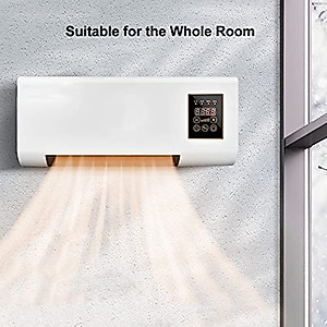 2023 New Wall Mounted Mini Air Conditioner Warm fan with Remote Control, Portable Nature Wind Fan and Heater Combo Dual Use for Home Office Bedroom