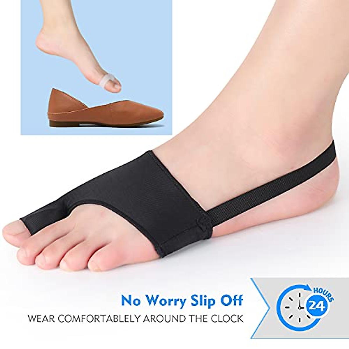 Bunion Corrector & Bunion Toe Separator, Orthopedic Bunion Splints Bunion Pads, Big Toe Separator Pain Relief, Non-Surgica Hallux Valgus Correction Treatment, Toe Straightener Bunion Socks, Day Night Support