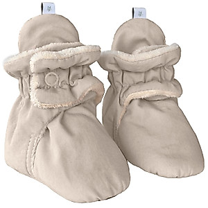 7AM Enfant Baby Booties Airy - Unisex Vegan Water Repellent with Plush Lining (Brush, us_footwear_size_system, infant, age_range, narrow, 6_months, 12_months)