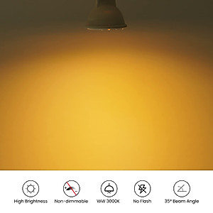 Bonlux MR11 LED Bulb 3W 12V AC/DC Low Voltage LED Spotlights,GU4 Bi-Pin Base 25W Halogen Equivalent 270lm for Landscape Accent Recessed Track Lights and Fiber Optics (Warm White 3000K, 6-Pack)