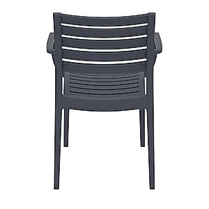 Compamia Artemis Outdoor Dining Arm Chair (Set of 2) - Dark Gray