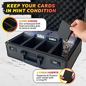 Panopply SLAB ARMOR 160+ 4 Row Psa Graded Card Storage Box Graded Card Case Psa Slab Case for Graded Cards Psa Card Case Baseball Card Cases for Sports Cards Storage Sports Card Case (BLACK)