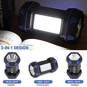 Led Camping Lantern Rechargeable, Camping Flashlight 1500LM, 8 Light Modes, Camping Lights 4800 Capacity USB Power Bank, Portable Bright Flash Light for Emergencies, Power Outages, Hurricane, Hiking