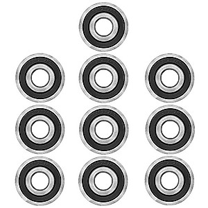 Bonbo 10Pcs Flanged Ball Bearings ID 5/8" x OD 1-3/8" for Lawn Mower, Wheelbarrows, Carts & Hand Trucks Wheel Hub, Alternative to Snapper, JD, MTD, Marathon AYP Etc, Deep Groove Ball Bearing