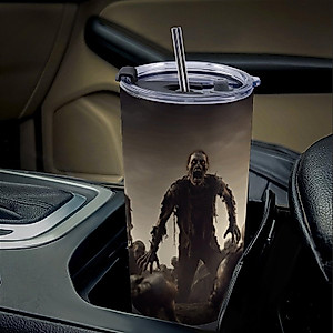 TKJMCSW Many Zombie Travel Mug 20 Oz Tumbler Travel Coffee Mug Insulated Coffee Mug Water Bottle Stainless Steel Insulated Tumblers Insulated Cup Tumbler Cup Coffee Mug with Lid