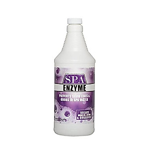 Spa & Hot Tub Enzymes - Quart - Prevents Scum Lines & Odors in Hot Tub & Spa Water, Breaks Down Oil, Lotion and Other Organics