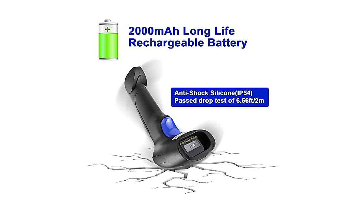 NetumScan 2-in-1 Wireless & Wired Barcode Scanner | 1D/QR