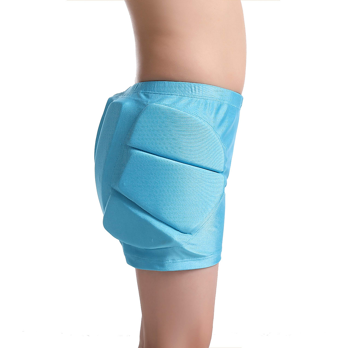 Reomoto Kids Hip Protection Pads Shorts Skiing Skating Snowboard Hip Protection Pads EVA 3D Padded Hip Bone Protection Pants for Teenagers (Blue, M)