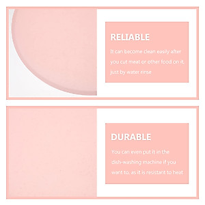 CALLARON Cutting Mat Plastic Cutting Board Round Kitchen Chopping Boards Pizza Board with Hanging Hook Non-Slip for Kitchen Fruit Vegetable Meat A Cutting Boards