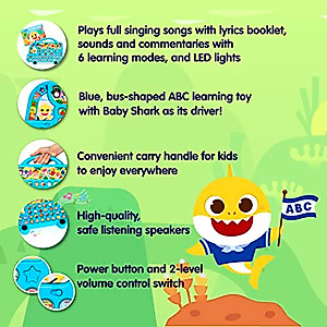 Pinkfong Baby Shark ABC Alphabet Bus Sound Pad | Baby Shark Toys, Baby Shark Books | Learning & Education Toys | Interactive Baby Toys for Toddlers 1-3 | Gifts for Boys & Girls