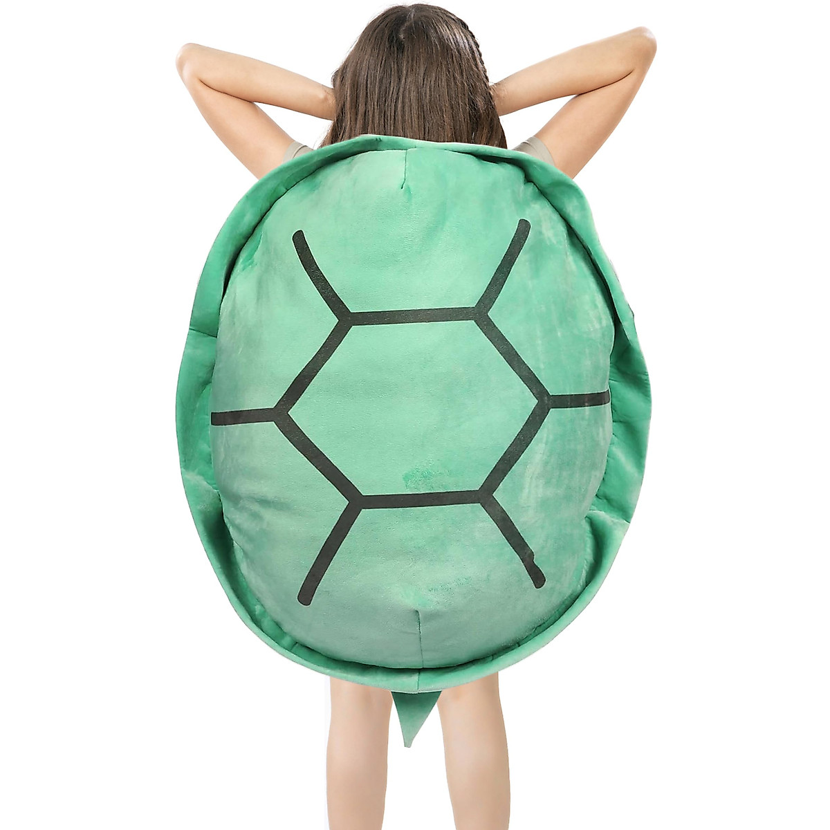 Rruonshully 40 Inch Wearable Turtle Shell Pillows Tortoise Shell Plush Turtle Stuffed Animal Dress Up Cushion Costume for Adlut