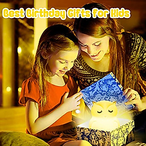 ShaArkMango Kids Night Light Lamp Cute Sleepy Owl, Convenient for Reading & Soothe Baby to Sleep Training Nursery Lights Toddler LED Nightlight for Children Girls Boys Kawaii Room Decor