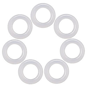 ThreeBulls 120Pcs Clear Rubber O-Ring Switch Dampeners Keycap White for Cherry MX Key Switch Keyboards Dampers
