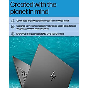 HP ENVY x360 Convertible 15-inch Laptop, AMD Ryzen 7 5825U processor, AMD Radeon Graphics, 8 GB RAM, 512 GB SSD, Windows 11 Home (15-eu1026nr, Nightfall black aluminum)