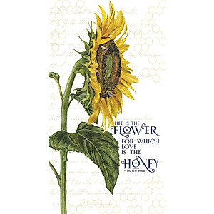 Riley Blake Honey Bees and Flowers Please P15137 Panel Life is The Flower 24" Panel Cotton Fabric