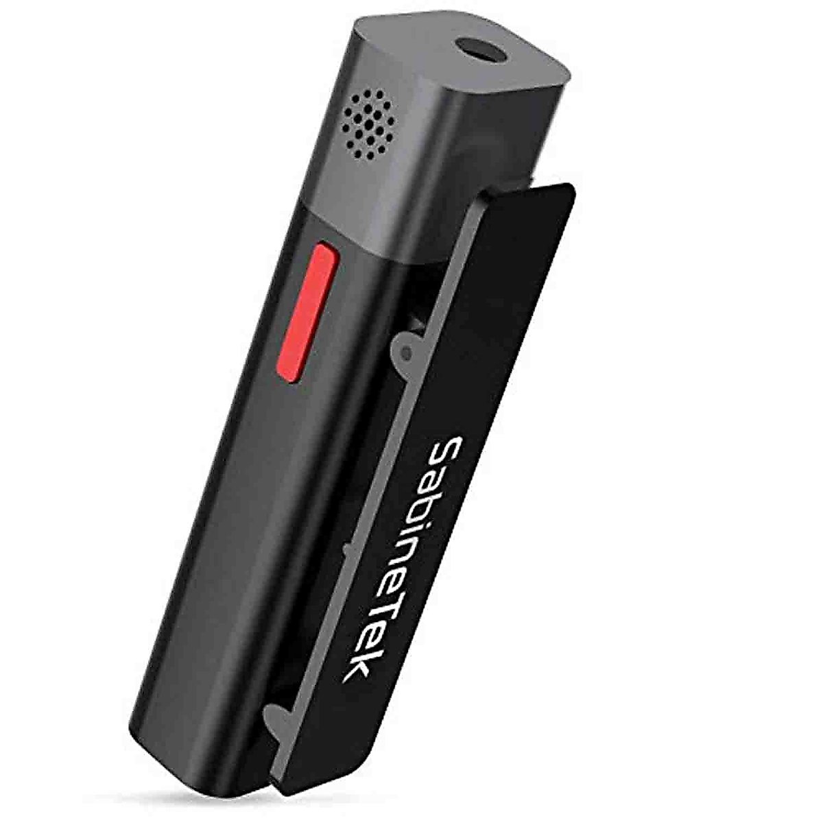 SabineTek SmartMike+ - Rechargeable Wireless Bluetooth Microphone, Hands-Free w/Noise Cancellation, Compatible w/GoPro, Canon Camera, iPhone/Android - Perfect for Vlogging & Interviewing(Black)