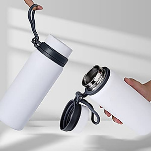 Insulated Water Bottle Stainless Steel Water Bottles Wide Mouth White 25 oz