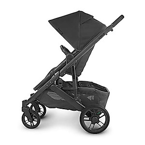 Cruz V2 Stroller - Jake (Black/Carbon/Black Leather) + MESA Infant Car Seat - Jordan (Charcoal mélange) Merino Wool