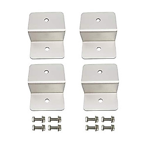 Solar Panel Mounting Z Bracket Mounts Kits with Nuts and Bolts for RV Boat Off Grid Roof Installation 4 Units