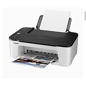 Canon PIXMA TS Series Wireless All-in-One Color Inkjet Printer - Print Copy Scan - Mobile Printing, 50 Sheets Paper Tray, 4800 x 1200 dpi, 1.5'' LCD Display, with MTC Printer Cable White