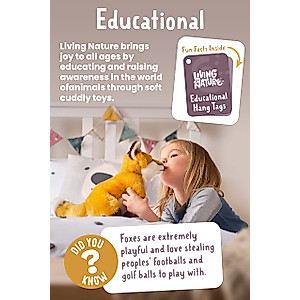 Living Nature German Sheperd Puppy Stuffed Animal | Fluffy Dog Animal | Soft Toy Gift for Kids | 6 inches