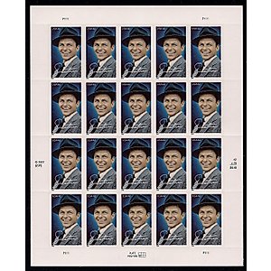 USPS Frank Sinatra Full Sheet of Twenty 42 Cent Stamps Scott 4265
