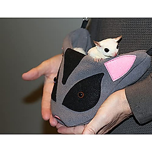 Sugar Glider Face Nest Pouch - Hammocks and Bedding for Sugar Glider, Squirrel, Marmoset, Hamster, Rodent, Rat, Reptile, Small Pets