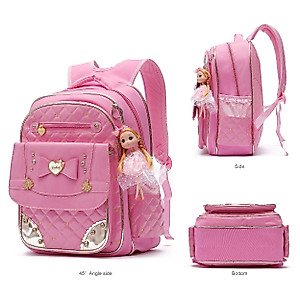 Backpack for Kids Girls School Backpack with Lunch Box Preschool Kindergarten BookBag Set