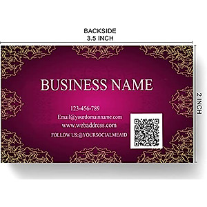 Custom Personalized Business Cards 500Pcs Double-sided color printing Business Cards can Add You Picture, Personalized Name Card No Additional Charge Size 3.5" X 2"