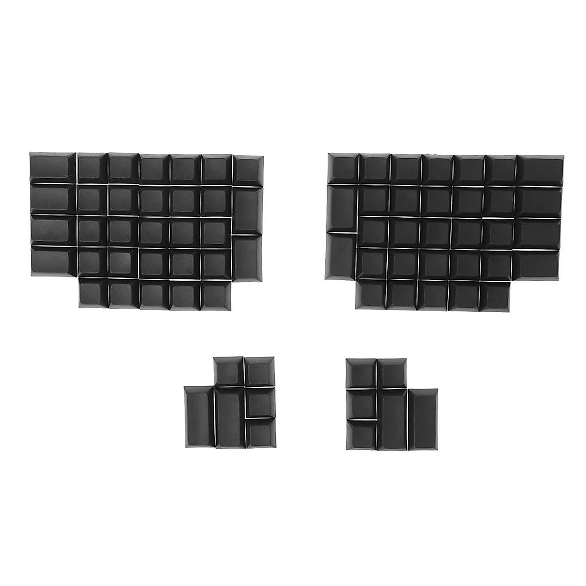 Kingjinglo Pbt Keycaps DSA Blank Keycaps for Ergodox Mechanical Gaming Keyboard DSA Profile Rainbow keycaps