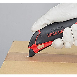 TAJIMA Utility Knife - 1" 7-Point Rock Hard FIN Snap Blade Box Cutter with Dial Lock & 2 Rock Hard Blades - DFC671N-R1