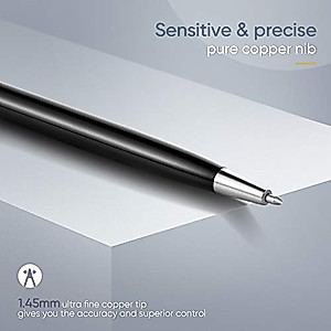 ORIbox Stylus Pen Ballpoint Pen,12pcs Universal 2 in 1 Capacitive Stylus Ballpoint Pen for iPad, iPhone, Samsung, HTC, Fire tablet, Tablet, All Capacitive Touch Screen Device(6 Black,6 Sliver)