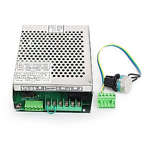 RATTMMOTOR 800W Spindle Motor Kit, 0.8KW 110V ER11 20000RPM 0.79NM Air Cooled DC Spindle Motor+Mach3 Fuction Motor Speed Controller Power Supply Converter AC110V/220V+52mm Mount Clamp for CNC Machine