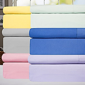 Full Size Bed Sheets - 6 Piece 1500 Supreme Collection Fine Brushed Microfiber Deep Pocket Full Sheet Set Bedding - 2 Extra Pillow Cases, Great Value, Full, Silver
