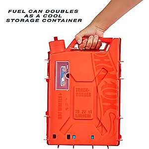 Hot Wheels Track Builder Unlimited Playset Fuel Can Stunt Box, 14 Component Parts & 1:64 Scale Toy Car