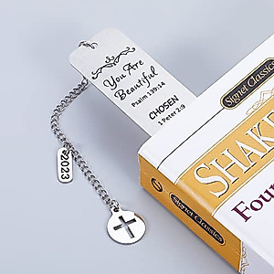 Inspirational Christian Bookmark Gifts for Women Stocking Stuffers Religious Gifts for Women Baptism Gifts for Girl Bible Verse Bookmark for Daughter Friend Birthday Christmas Baptism Church Gifts