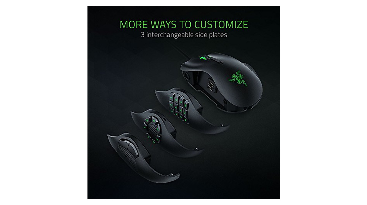 Razer Naga Trinity Gaming Mouse - 16,000 DPI & Modular Design