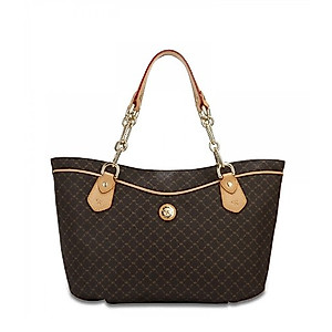Signature Brown Trendy Traveler's Tote by Rioni Designer Handbags & Luggage