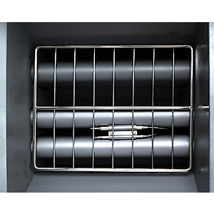 EMPURA 40 lb Freestanding Floor Natural Gas Fryer | Deep Frying with (2) Removable Baskets and (3) Cast-Iron Vertical Burner Tubes for Kitchen Restaurant | 46.50"H x 15.5"W x 30.32"D, Stainless Steel