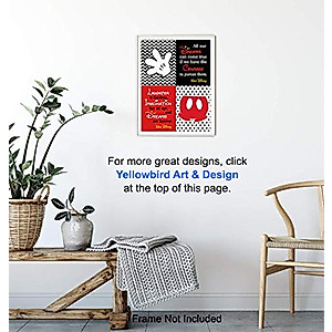 Quotes Wall Art Poster - Unique Inspirational Gift - Home or Office Decor for World Fans, Men, Women - Motivational Room Decorations for Girl, Kids, Boy Bedroom - 8x10 Unframed print