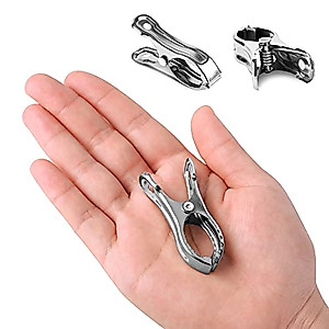 70 Pcs 2 Inch Greenhouse Clamps Stainless Steel Garden Clips Anti-Wind Greenhouse Clamp with Strong Grip to Greenhouse Frame Garden Hoops Plant Cover Heavy Duty Metal Beach Towel Clips