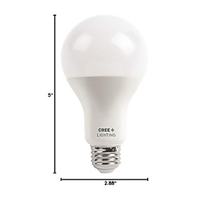 Cree Lighting Connected Max Smart Led Bulb A21 100W Tunable White + Color Changing, 2.4 Ghz, Works With Alexa And Google Home, No Hub Required, Bluetooth + Wifi, 1Pk