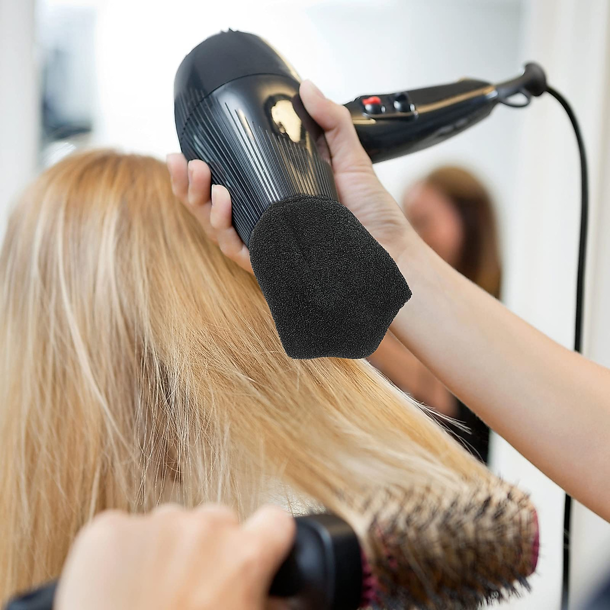 Hair Blow Dryer Sock Sponge Diffuser Sock for Hair Dryer Hot Sock Diffuser with Comb for Hairstyling Accessories