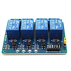 Treedix 4 Channel DC 5V Relay Module with Optocoupler Compatible with Arduino UNO R3 Raspberry Pi DSP AVR PIC ARM