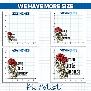 Run Little Mouse Sticker Black Rose Kindle Skeleton Haunting Adeline Hunting Adeline Dark Romance Booktok Bookish Book Lover Vinyl Die Cut Sticker for Car Laptop Phone Water Bottle (Customize Size)