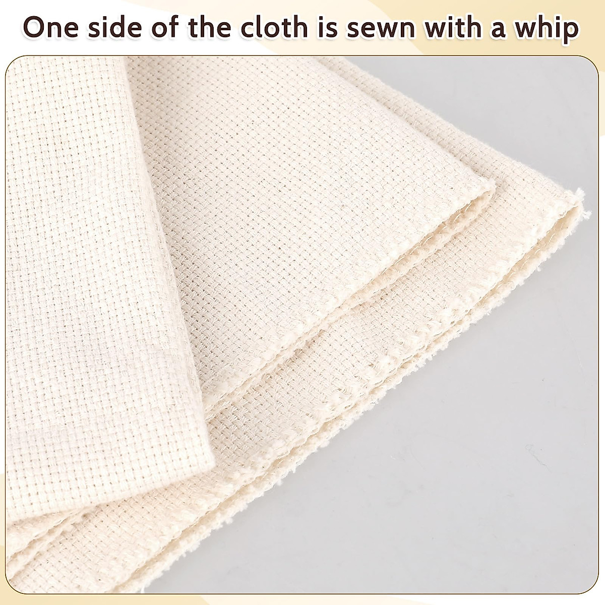 Punch Needle Fabric 6 Pcs Tufting Cloth 8 X 8 Inch Linen Needlework Fabric Monks Cloth for Punch Embroidery Cloth for DIY Art Craft Handwork