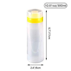 6-pack Porous Squeeze Bottles, Resin Condiment Squeeze Bottle Refillable Condiment Container for Ketchup Jam Mayonnaise BBQ Sauce