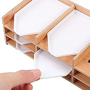 Delaman Diamond Painting Tool Storage Tray, 9 Grids Wood Diamond Painting Tray Organizer-Diamond Tools Storage Trays Multi for Women Ladies Beginner