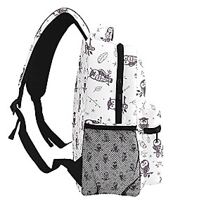 Student Backpacks 15.6 Inch Laptop Owl Tree Branches Print Student School Book Bag Travel Hiking Camping Daypack