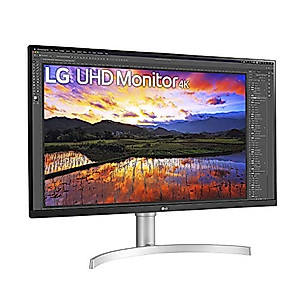 LG 32UN650-W 32 Inch UHD (3840 x 2160) IPS Ultrafine Display with HDR10 Compatibility, DCI-P3 95% Color Gamut, AMD FreeSync, and 3-Side Virtually Borderless Height Adjustable Stand (Renewed)